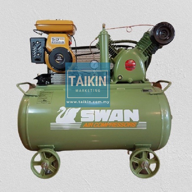 Swan Air Compressor 12 Bar Tank 175L with Honda Engine Robin Engine ...