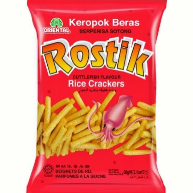 Oriental Rostik Rice Crackers Cuttlefish Flavour 60g | Shopee Malaysia