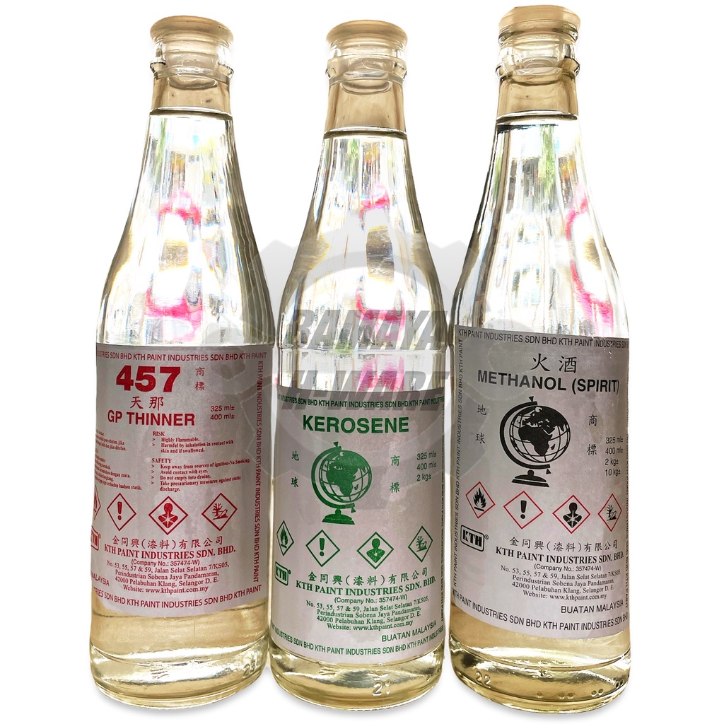 KTH 325ml Thinner/Turpentine/Spirit Bottle. 457 Thinner Bottle ...
