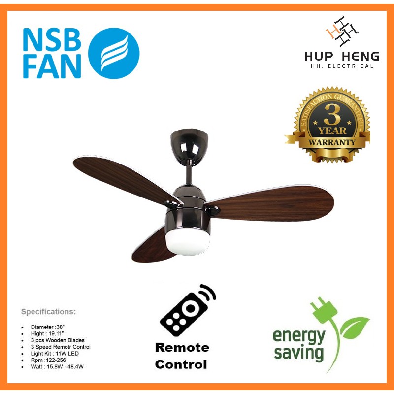 NSB WIWI 38" Remote Control Ceiling Fan | Shopee Malaysia