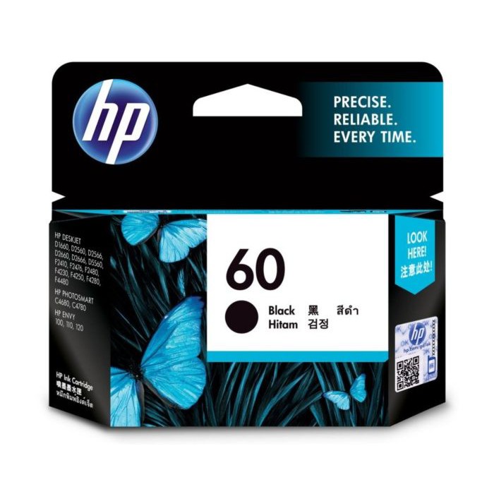 HP 60 Black Original Ink Cartridge / HP 60 Photo Value Pack-50 sht/10 x ...