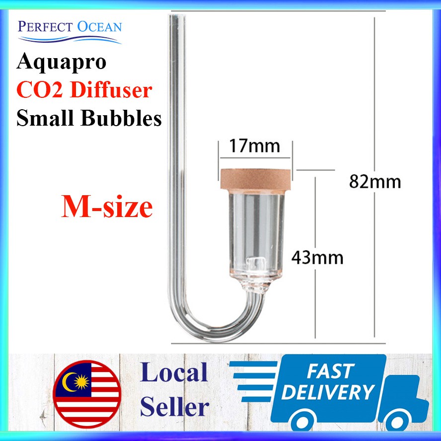 Aquapro CO2 Diffuser Small Bubbles Acrylic 🌊READY STOCK🌊 | Perfect Ocean | Shopee Malaysia