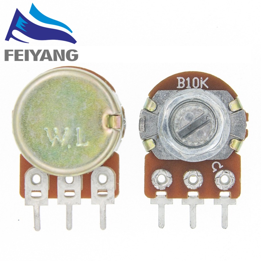 WH148 15mm B1K B2K B5K B10K B20K B25K B50K B100K B500K B1M Single Turn ...