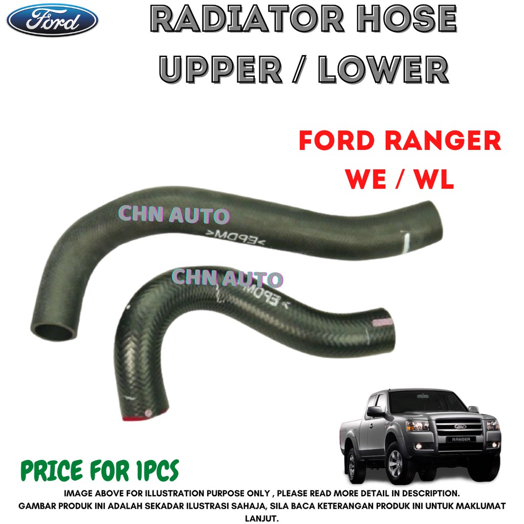 FORD RANGER WE (16V) / WL (12V) GENUINE RADIATOR HOSE UPPER / LOWER ...