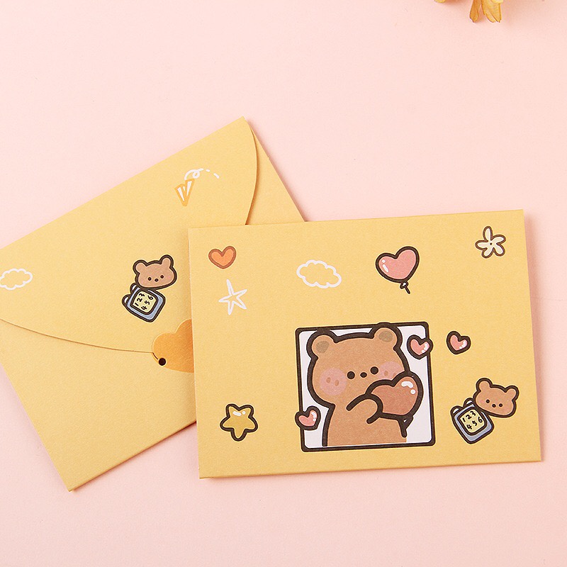 Creative Foldable Greeting Cards / Cute 2in1 Bear Greeting Card / Happy ...