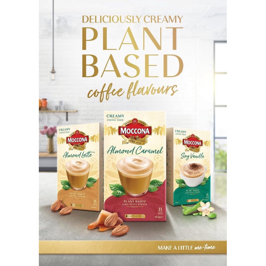 Moccona 3 in 1 instant coffee plant based (8 sachet) | Shopee Malaysia
