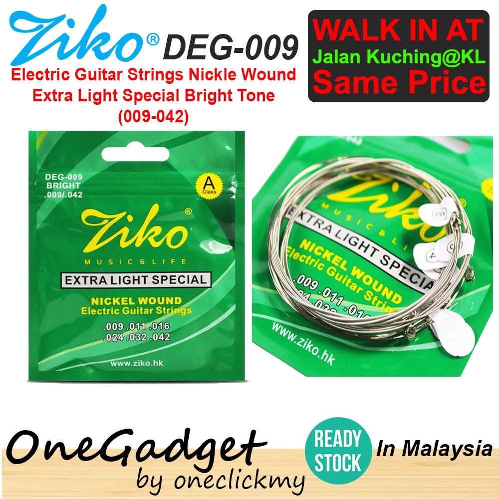 [🔥READY STOCK🔥] Ziko DEG-009 Electric Guitar Strings Nickle Wound Extra ...
