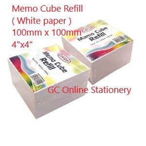 Memo Cube Refill ( White paper ) 100mm x 100mm / 4"x4" | Shopee Malaysia