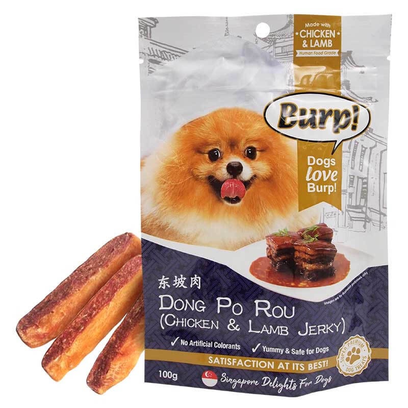 Burp Dog Po Rou-Chicken & Lamb Jerky (100g) | Shopee Malaysia