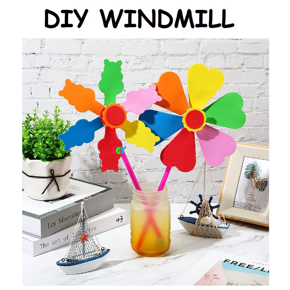 DIY Eva Windmill Hand Craft ( Random Design ) | Shopee Malaysia