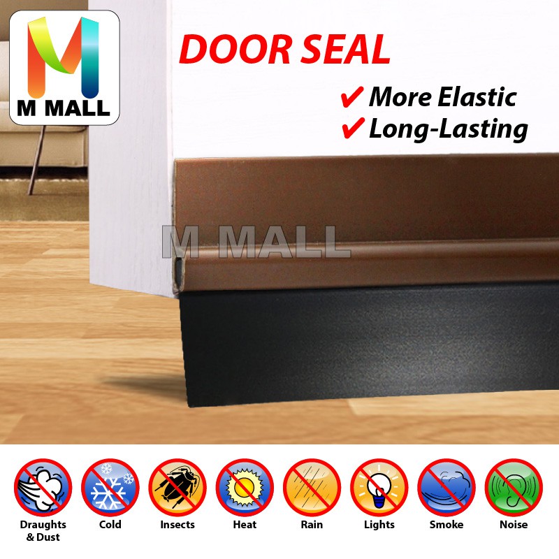 M MALL Rubber Strip Door Block Seal With Double Sided Tape 1 Meter ...