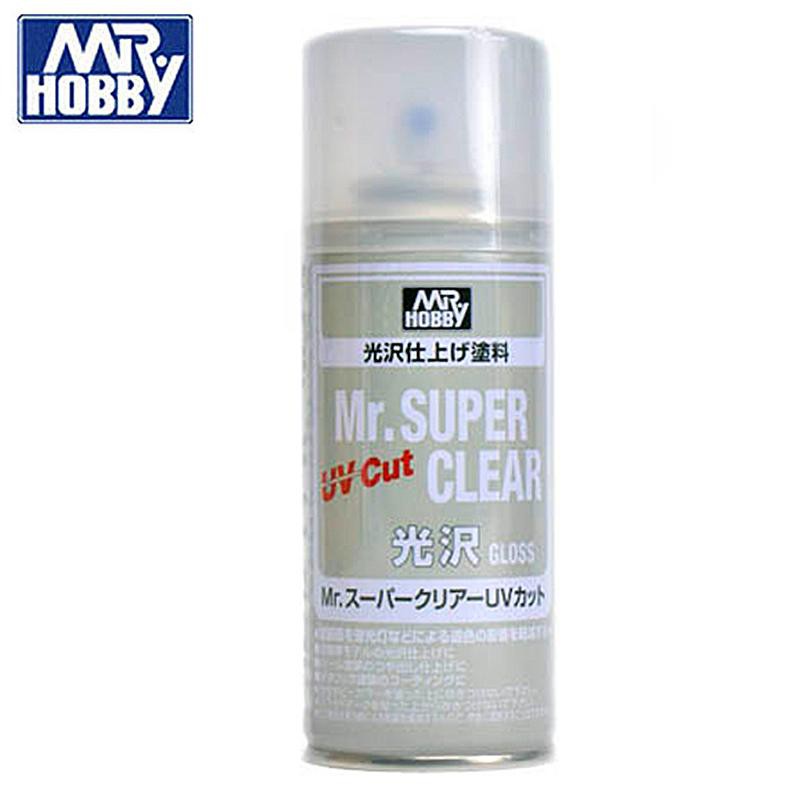 Mr Hobby B513 to B523 - Mr Super Clear Gloss Flat Semi Gloss UV Cut - Top Coat - Spray Can ...