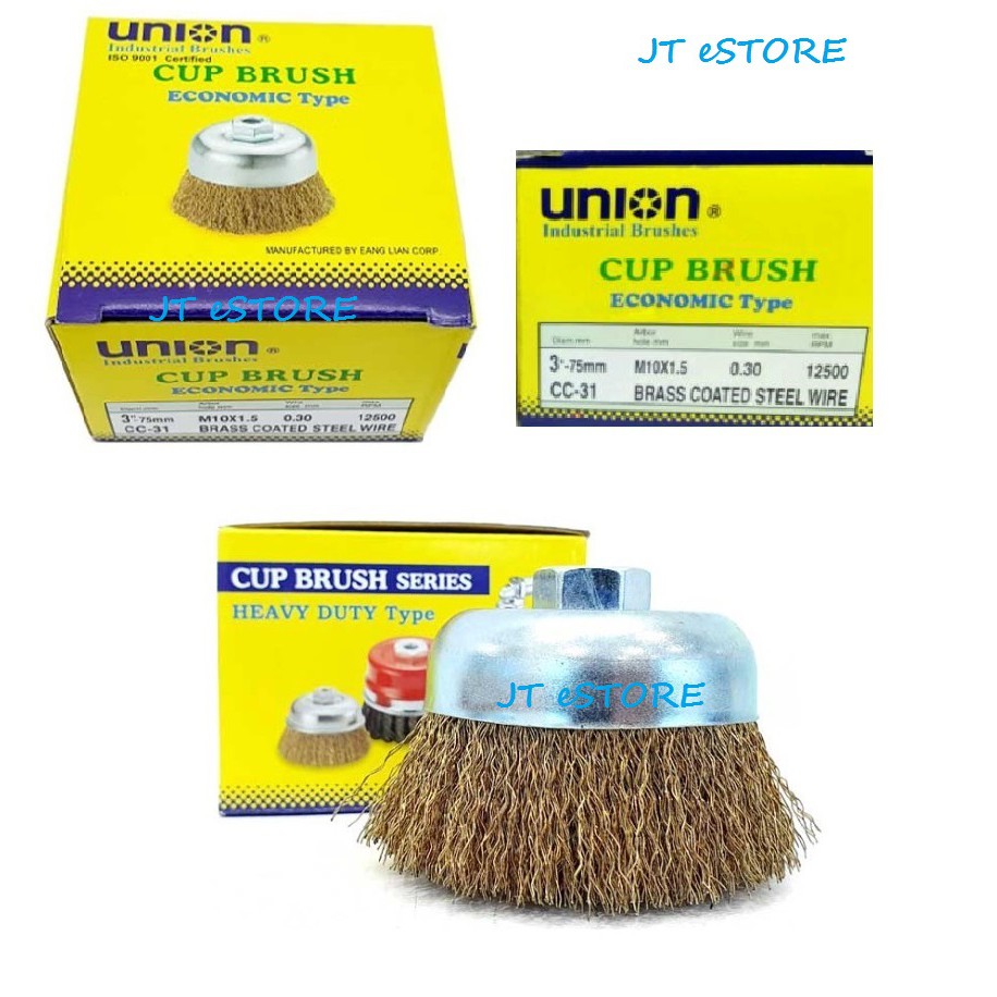 [JT eSTORE] UNION Cup Brush (CC-31) - 3" x M10 x 1.5mm | Shopee Malaysia