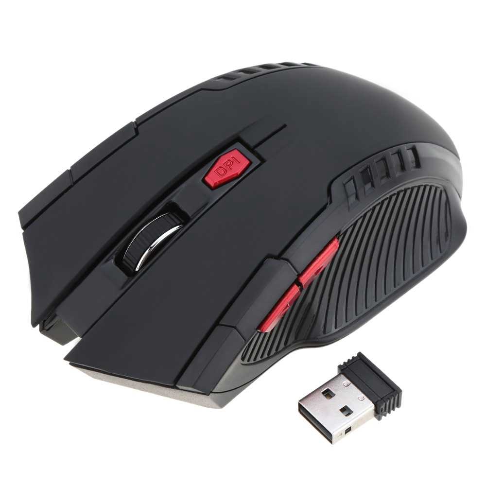 2.4G Wireless Gaming Mouse Portable 2400DPI Adjustable Optical for PC ...