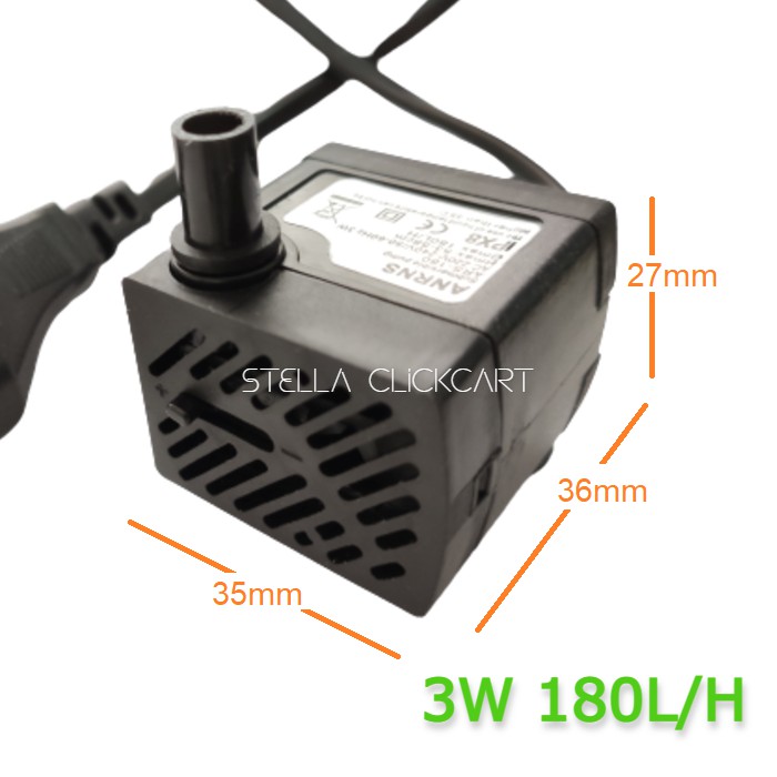 220V AC Mini Quiet Submersible Water Pump 3W 180L/H 5W 300L/H LED ...
