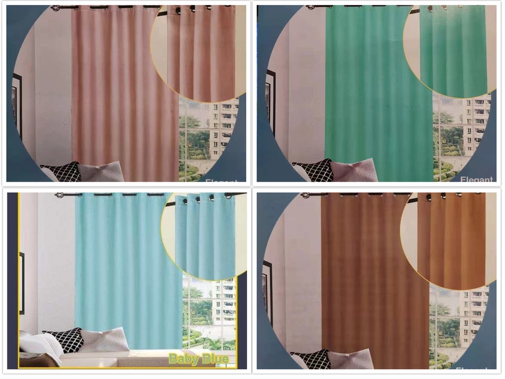 Romantika Loren READY STOCK Langsir Siap Sedia Polos Curtain Ready Made ...