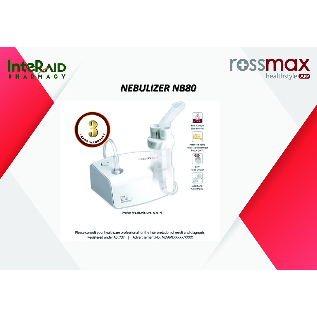 ROSSMAX COMPACT PISTON NEBULIZER NB80 | Shopee Malaysia