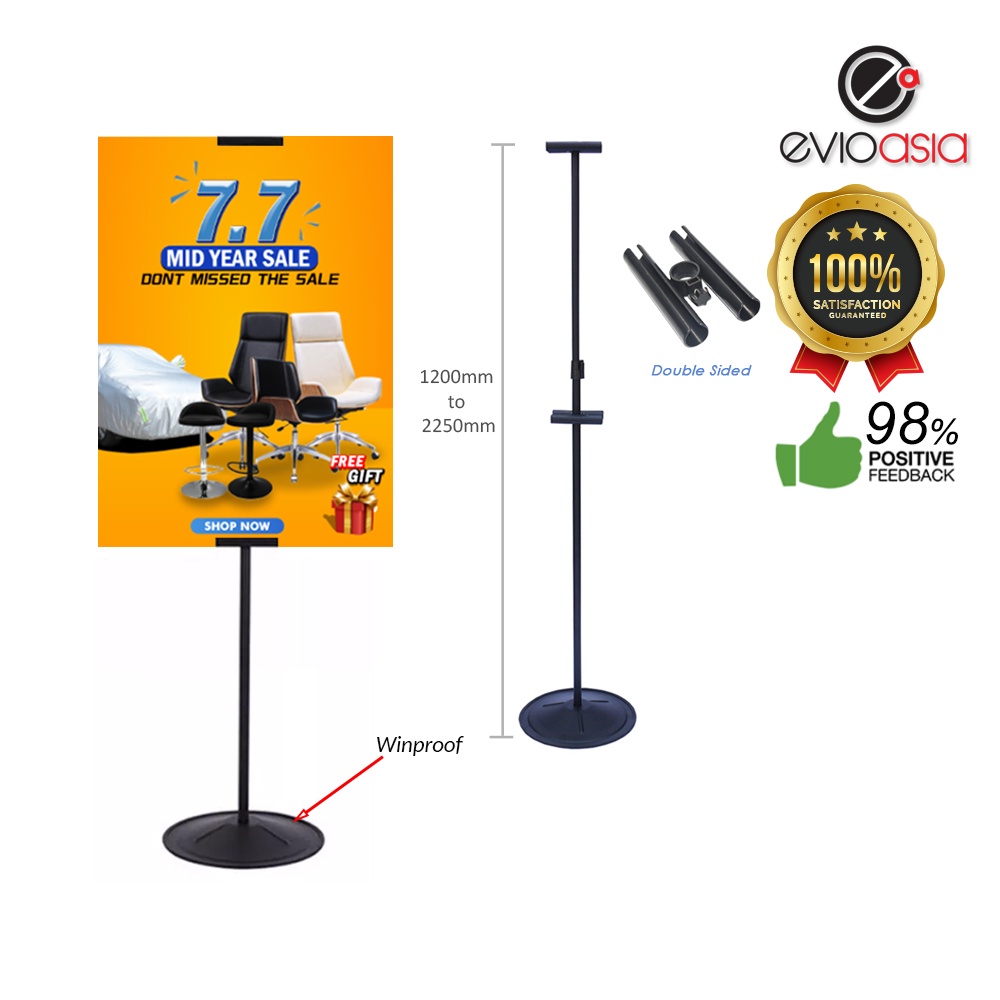 Evio Asia Adjustable Collapsible Easel Poster Display Stand Bunting ...