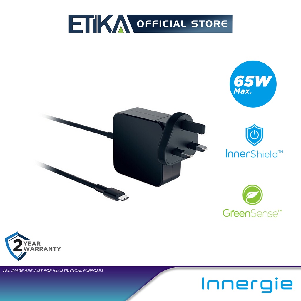 Innergie 65C | USB-C Laptop PD Fast Charge Wall Adapter | InnerShield ...
