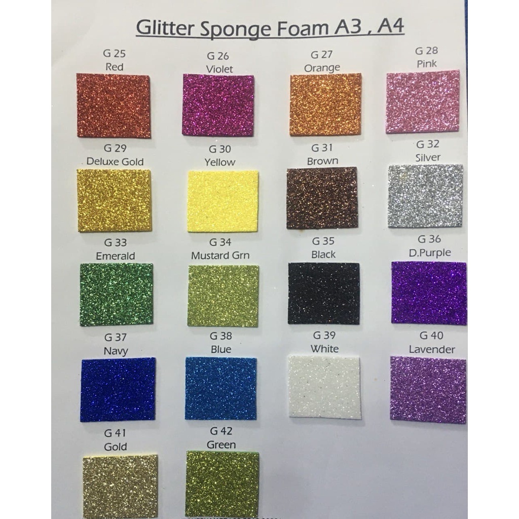 EVA FOAM / SPONGE FOAM GLITTER A4 / A3 1PCS | Shopee Malaysia