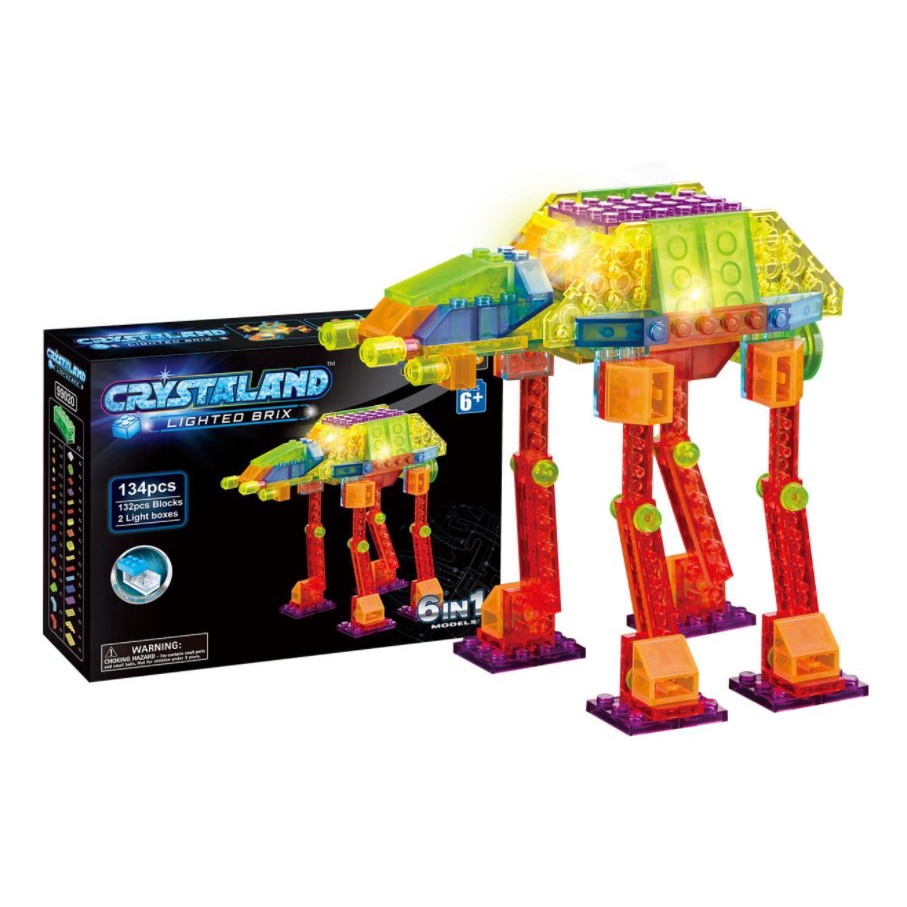 Crystaland Lighted Brix Lego Bricks with Light! 6-in-1 Models AT-AT ...
