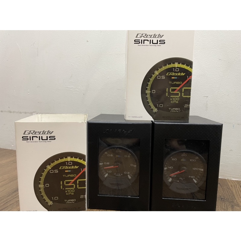 GREDDY SIRIUS Meter link RGB LED Gauge Meter (Clear Stock) Oil Temp ...