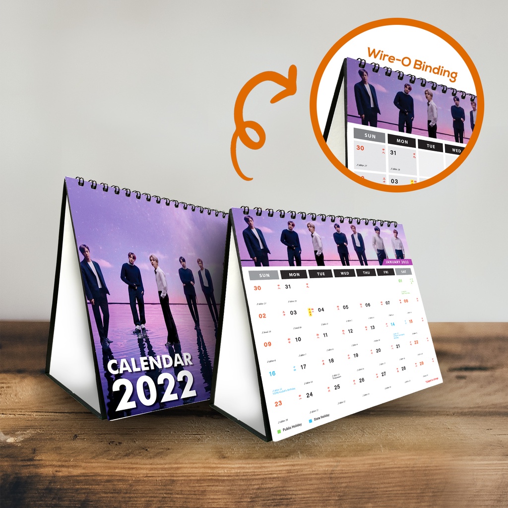 [READY STOCK] 2022 TABLE CALENDAR DESKTOP FLIP CALENDAR WITH DIFFERENT ...
