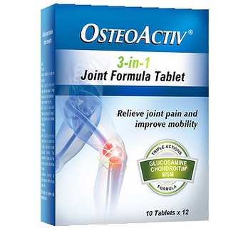 [NEW PACKAGING] OSTEOACTIV 3-IN-1 JOINT FORMULA TABLET 12X10S [EXP 06/ ...