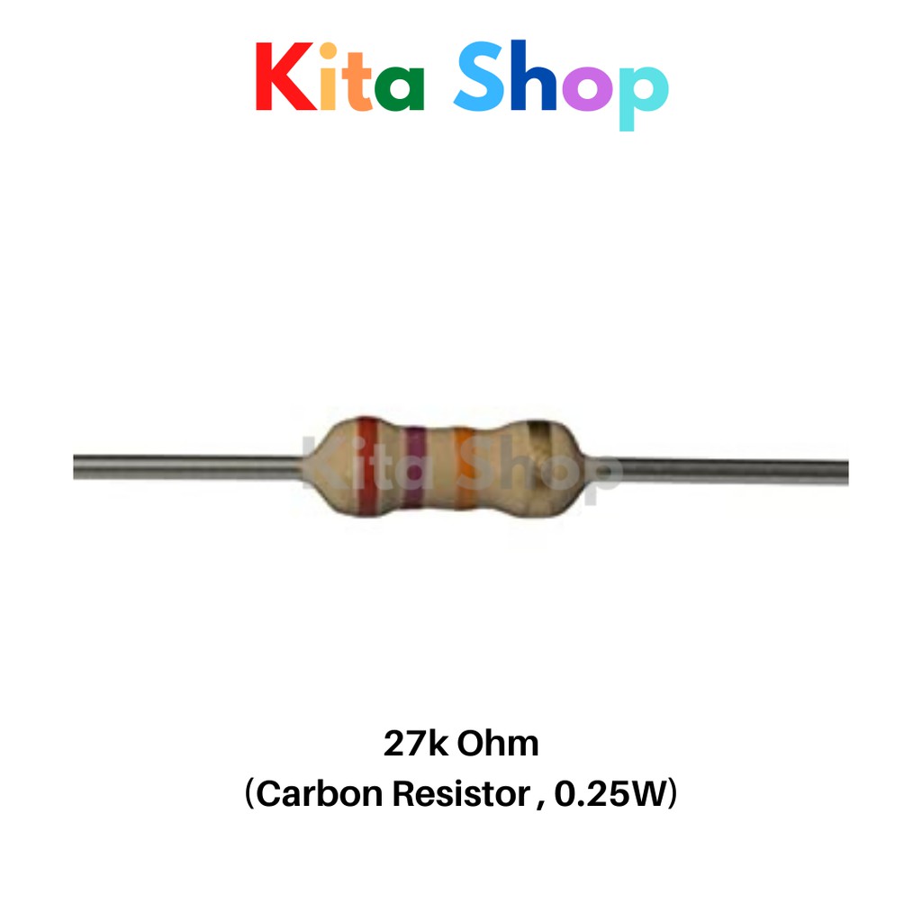 Resistor 27k Ohm (Carbon - 0.25W) | Shopee Malaysia