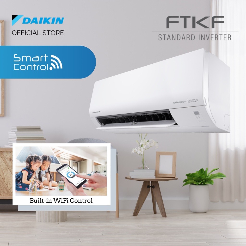 DAIKIN INVERTER 1HP / 1.5HP / 2HP / 2.5HP / 3HP Air Conditioner FTKF FTKE R32 Aircond | Shopee ...