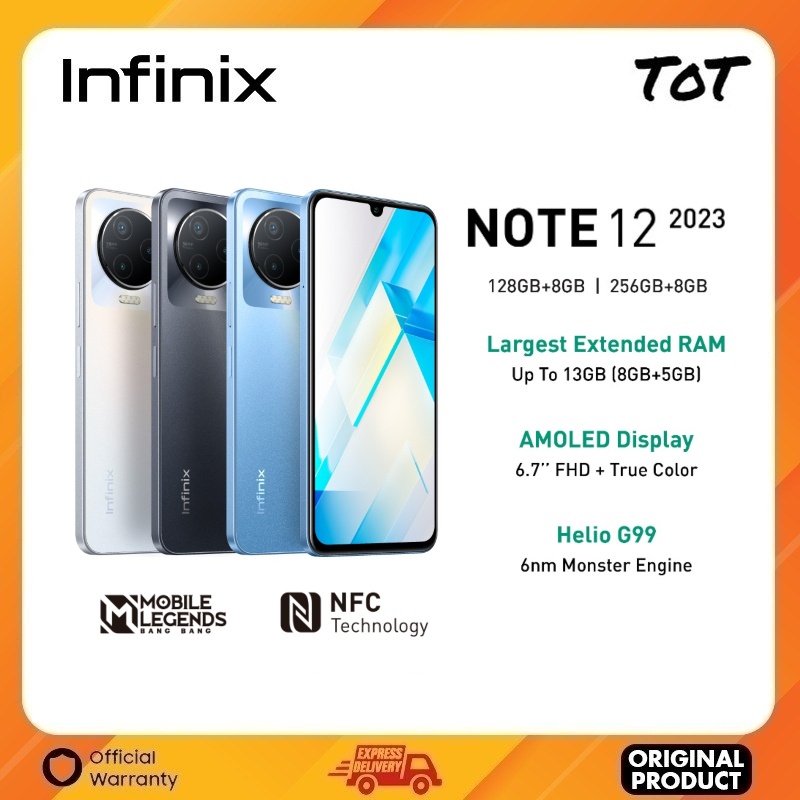 INFINIX Note 12 G99 2023 (8GB+128GB/256GB) AMOLED Display | Triple ...