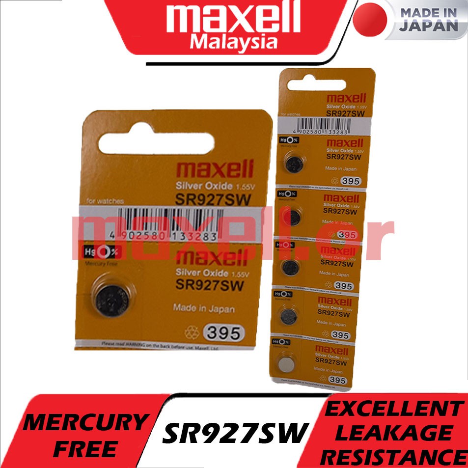 (Original) SR 927 SW Maxell Silver Oxide Battery ( 1pc / 5pcs ...