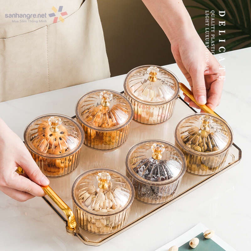 Set of 6 high-quality plastic jam containers and trays CNY Quy Mao 2023 ...