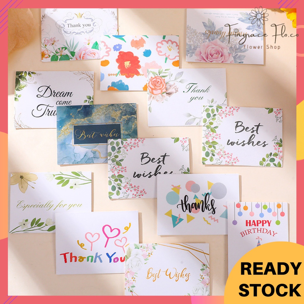 🔥Hot Sales🔥Ins Fresh Style Wishes Card | Happy Birthday Thank You Good ...