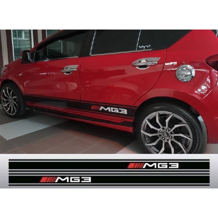 (Ready Stock ) 2pc Myvi mg3 Car Body Side Vinyl Decal Sticker | Shopee ...