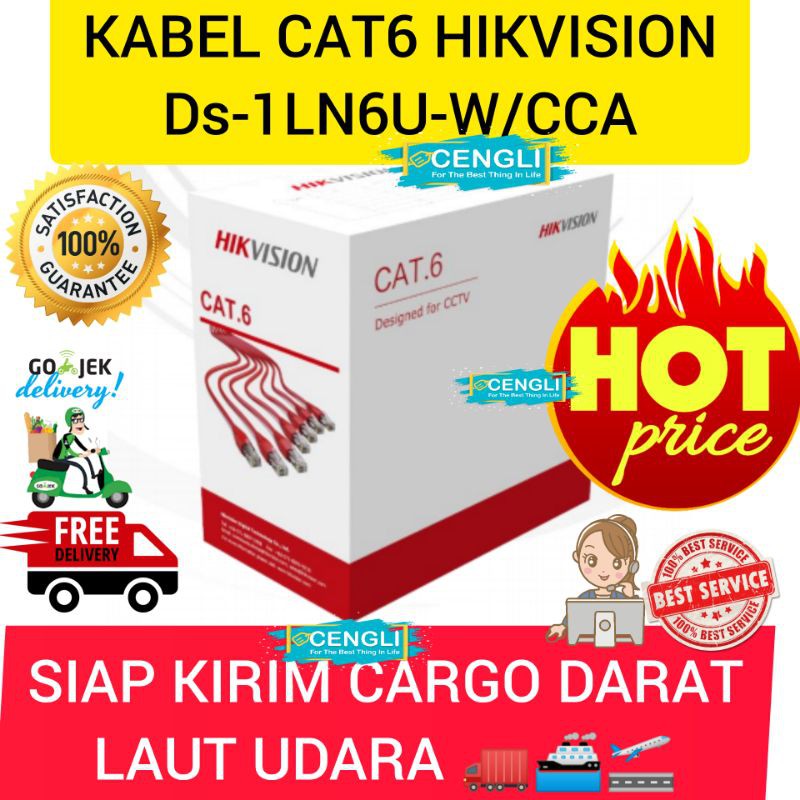 New LAN Cable Hikvision UTP Cable Cat 6 DS-1LN6U-W/CCA Cat6 | Shopee ...