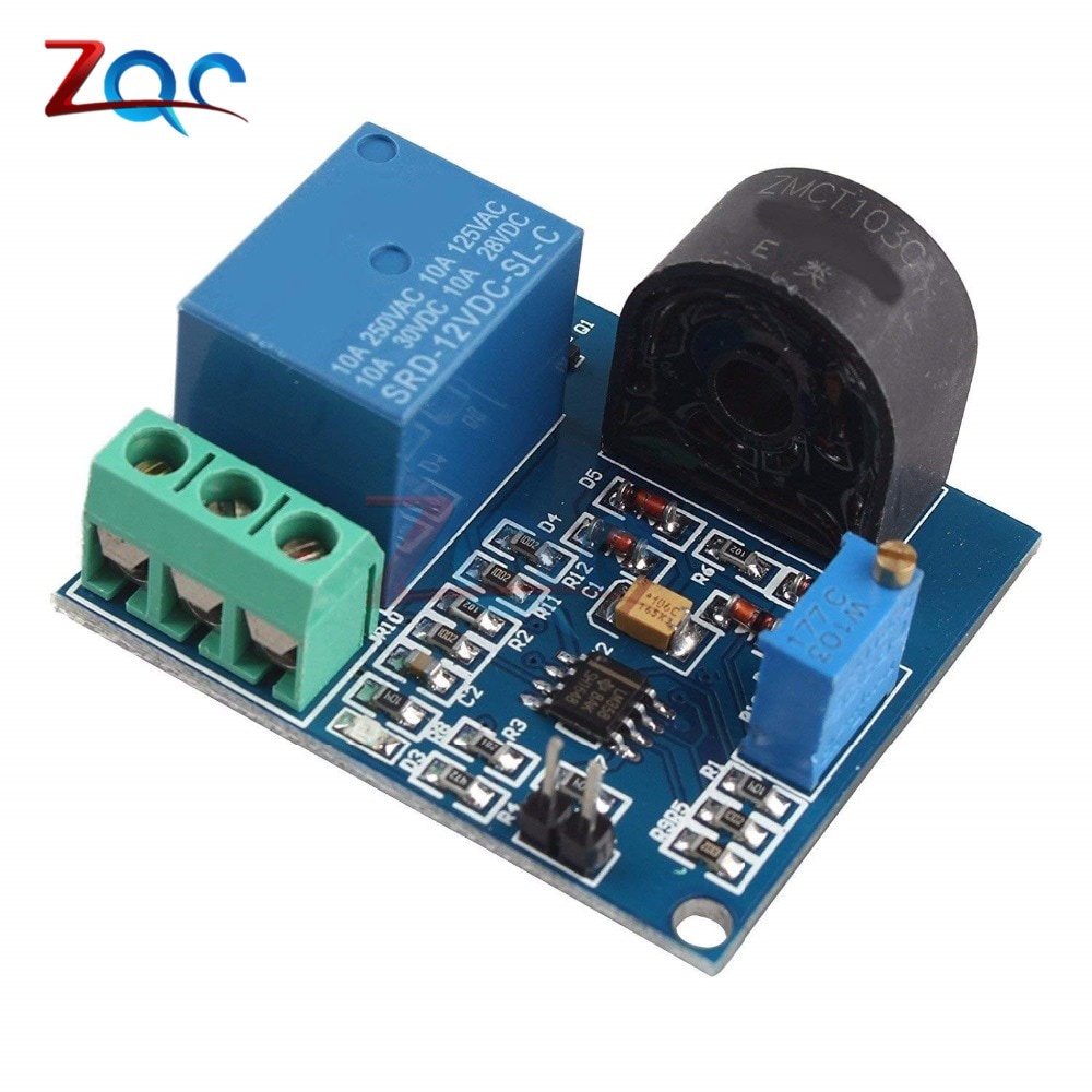 AC Current Detection Sensor Module 5V 12V 24V Relay Protection Module ...