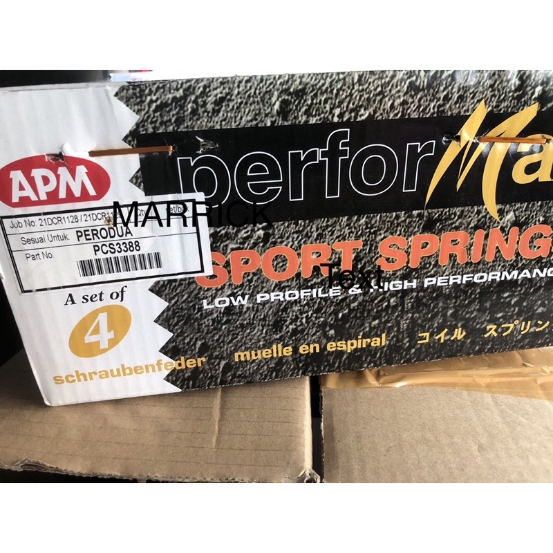 Perodua Myvi APM Performax Sport Spring 4 pcs | Shopee Malaysia