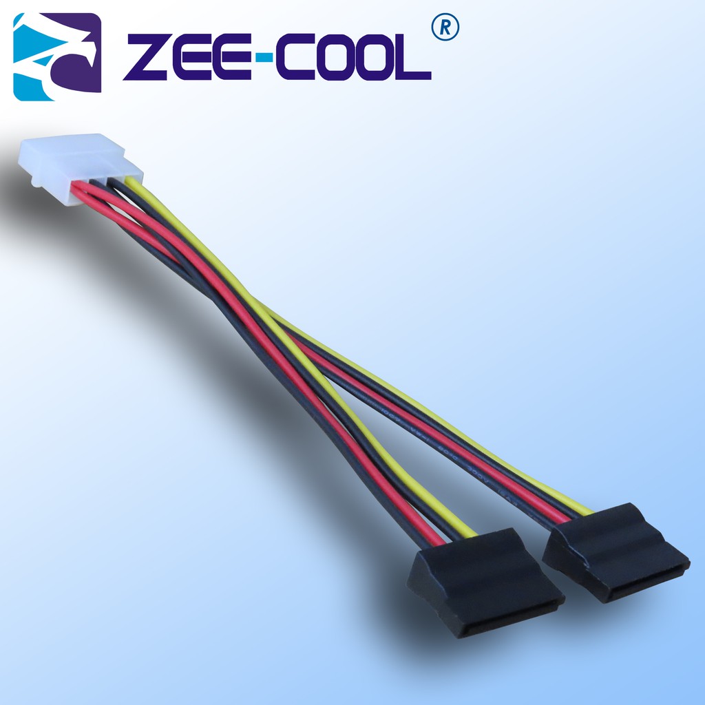 4 pin IDE Power Connector (Male) to Dual SATA Power Connector (Female ...