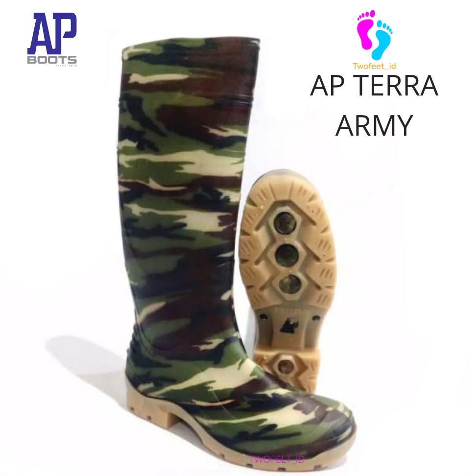 Ap TEMURAH TERRA ARMY BOOTS - AP TERRA ARMY 40-42 - RUBBER SAFETY BOOTS ...