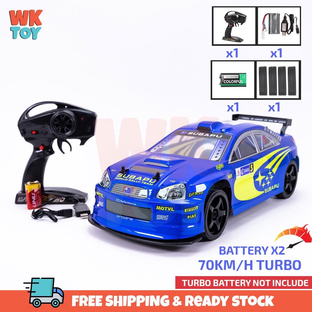 WKTOY 1:10 Turbo 70km/h Rc Car Drift 4wd High Speed Racing Car 43cm ...