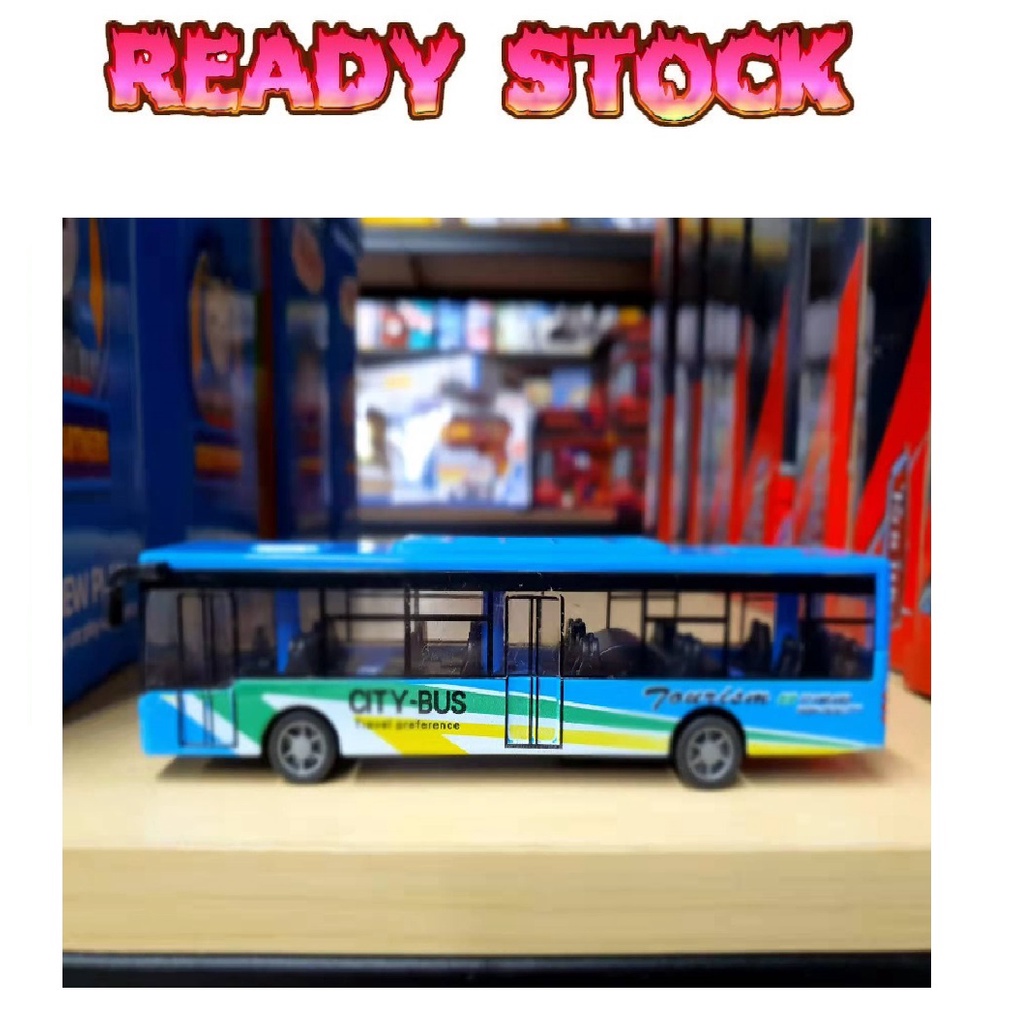Alloy Mini City Bus Pull Back Toy Play For Kids Vehicles Mini ...