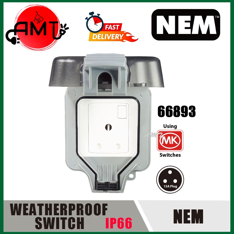 NEM MK WEATHERPROOF SWITCH 15A SWITCH SOCKET IP66 66893 | Shopee Malaysia
