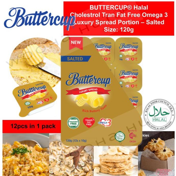 Buttercup® Cholesterol Tran Fat Free Omega 3 Luxury Spread Portion ...