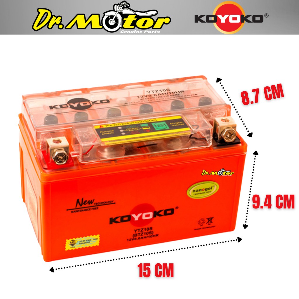 KOYOKO GEL G2 LED BATTERY BATERI MOTOR BATTERI YB3L YB4L YB5L YTZ5 YTZ6 ...