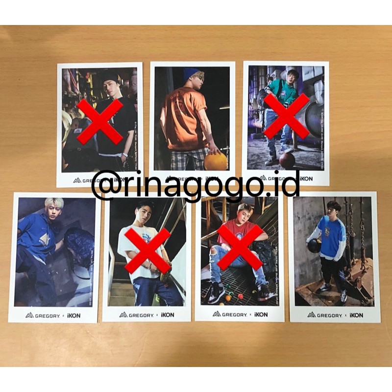 (Ikon X Gragory) Icon OFFICIAL POSTCARDS! = Bi JINAN BOBBY YOYO JUNE DK ...