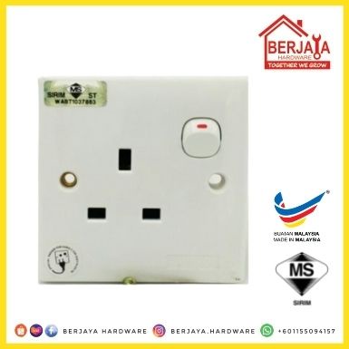 🔥READY STOCK | ORIGINAL🔥 13AMP SIngle Switch Socket(8.5cm) | Shopee ...