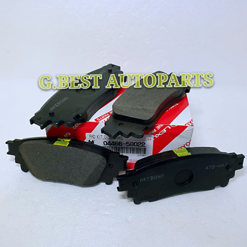 100% ORIGINAL TOYOTA REAR DISC BRAKE PAD / BREK PAD ALPHARD VELLFIRE ...