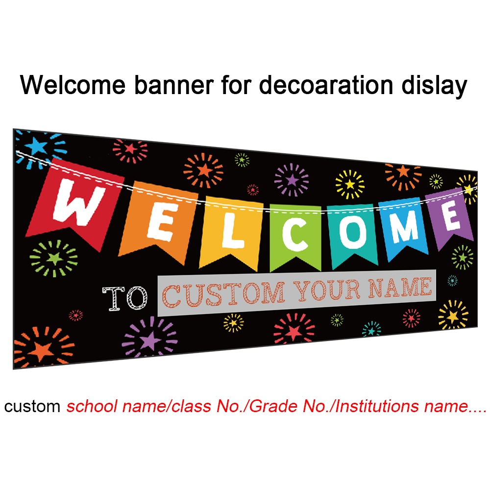 Welcome Back to School Banner Decorations Wallpaper Poster Self ...