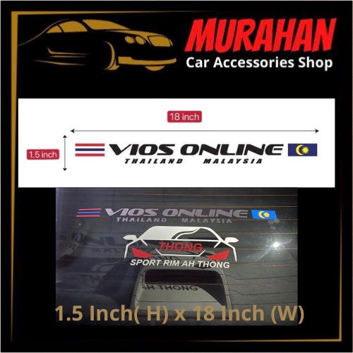[READY STOCK] Vios Online Thailand Malaysia Sticker Toyota NCP42 NCP93 ...